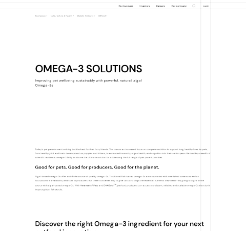 Soluções de ômega-3 | dsm-firmenich Sabor, textura e saúde
